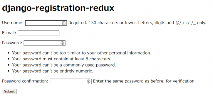django-registration-redux で画面を表示するまで | 日々報道